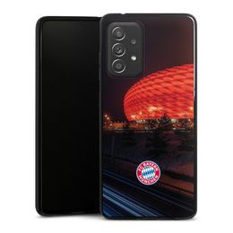 DeinDesign Galaxy A52s 5G Handy Slim Case extra d&uuml;nn Silikon Handyh&uuml;lle schwarz H&uuml;lle Fc Bayern M&uuml;nchen Stadium Fcb Silikon Slim Case