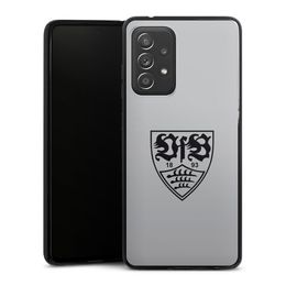 DeinDesign Galaxy A52s 5G Handy Slim Case extra d&uuml;nn Silikon Handyh&uuml;lle schwarz H&uuml;lle Logo Official Licensed Product Vfb Stuttgart Silikon Slim Case