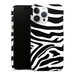 DeinDesign iPhone 14 Pro Max Handy Premium Case Smartphone Handyh&uuml;lle Schutzh&uuml;lle matt Animal Look Zebra Animal Print Premium Case