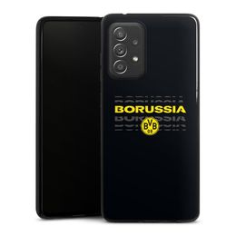 DeinDesign Galaxy A52s 5G Handy Slim Case extra d&uuml;nn Silikon Handyh&uuml;lle schwarz H&uuml;lle Official Licensed Product Bvb Borussia Dortmund Silikon Slim Case