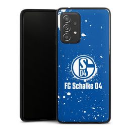 DeinDesign Galaxy A52s 5G Handy Slim Case extra d&uuml;nn Silikon Handyh&uuml;lle schwarz H&uuml;lle S04 Fc Schalke 04 Logo Silikon Slim Case