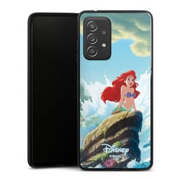 DeinDesign Galaxy A52s 5G Handy Slim Case extra d&uuml;nn Silikon Handyh&uuml;lle schwarz H&uuml;lle Official Licensed Product Arielle Die Meerjungfrau Mermaid Silikon Slim 