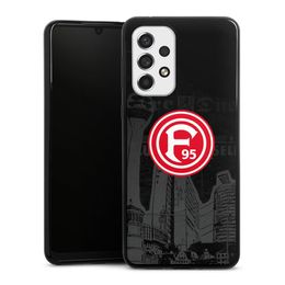 DeinDesign Galaxy A33 5G Handy Slim Case extra d&uuml;nn Silikon Handyh&uuml;lle schwarz H&uuml;lle Logo Official Licensed Product Fortuna D&uuml;sseldorf Silikon Slim Case
