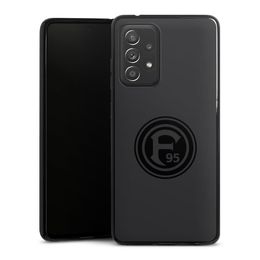 DeinDesign Galaxy A52s 5G Handy Slim Case extra d&uuml;nn Silikon Handyh&uuml;lle schwarz H&uuml;lle F95 Fortuna D&uuml;sseldorf Logo Silikon Slim Case