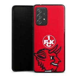 DeinDesign Galaxy A52s 5G Handy Slim Case extra d&uuml;nn Silikon Handyh&uuml;lle schwarz H&uuml;lle Devil 1. Fc Kaiserslautern 1. Fck Silikon Slim Case