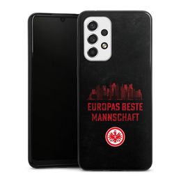 DeinDesign Galaxy A33 5G Handy Slim Case extra d&uuml;nn Silikon Handyh&uuml;lle schwarz H&uuml;lle European Cup Eintracht Frankfurt Merchandise Silikon Slim Case