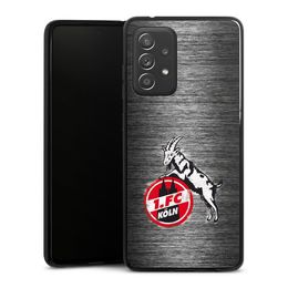DeinDesign Galaxy A52s 5G Handy Slim Case extra d&uuml;nn Silikon Handyh&uuml;lle schwarz H&uuml;lle Official Licensed Product Metallic Look 1. Fc K&ouml;ln Silikon Slim Case