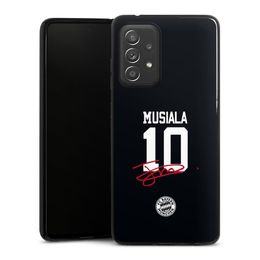 DeinDesign Galaxy A52s 5G Handy Slim Case extra d&uuml;nn Silikon Handyh&uuml;lle schwarz H&uuml;lle Jamal Musiala Fcb Fc Bayern M&uuml;nchen Silikon Slim Case