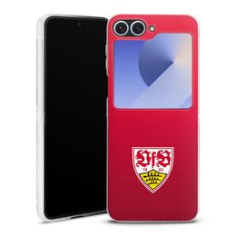 DeinDesign Galaxy Z Flip 6 Handy Hard Case Schutzh&uuml;lle transparent Smartphone Handy H&uuml;lle Vfb Stuttgart Official Licensed Product Logo Hard Case