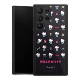 DeinDesign Galaxy S23 Ultra Handy Gallery Case Handyh&uuml;lle 9H Geh&auml;rtetes Glas R&uuml;ckseite H&uuml;lle Hello Kitty Merchandise Kindheit Gallery Case