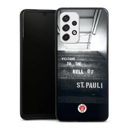 DeinDesign Galaxy A33 5G Handy Slim Case extra d&uuml;nn Silikon Handyh&uuml;lle schwarz H&uuml;lle Merchandise Official Licensed Product Fc St. Pauli Silikon Slim Case