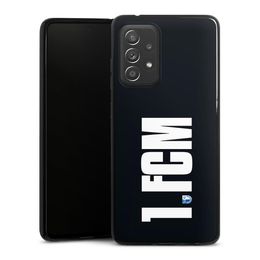 DeinDesign Galaxy A52s 5G Handy Slim Case extra d&uuml;nn Silikon Handyh&uuml;lle schwarz H&uuml;lle 1. Fcm 1. Fc Magdeburg Official Licensed Product Silikon Slim Case