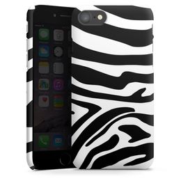 DeinDesign iPhone SE (2020) Handy Premium Case Smartphone Handyh&uuml;lle Schutzh&uuml;lle matt Animal Look Zebra Animal Print Premium Case