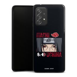 DeinDesign Galaxy A52s 5G Handy Slim Case extra d&uuml;nn Silikon Handyh&uuml;lle schwarz H&uuml;lle Naruto Shippuden Manga Itachi Uchiha Silikon Slim Case