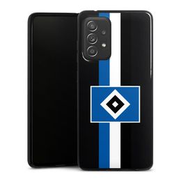 DeinDesign Galaxy A52s 5G Handy Slim Case extra d&uuml;nn Silikon Handyh&uuml;lle schwarz H&uuml;lle Hamburger Sv Transparent Hsv Silikon Slim Case