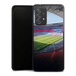 DeinDesign Galaxy A52s 5G Handy Slim Case extra d&uuml;nn Silikon Handyh&uuml;lle schwarz H&uuml;lle Fcb Fc Bayern M&uuml;nchen Stadium Silikon Slim Case