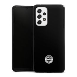 DeinDesign Galaxy A33 5G Handy Slim Case extra d&uuml;nn Silikon Handyh&uuml;lle schwarz H&uuml;lle Official Licensed Product Fc Bayern M&uuml;nchen Fcb Silikon Slim Case