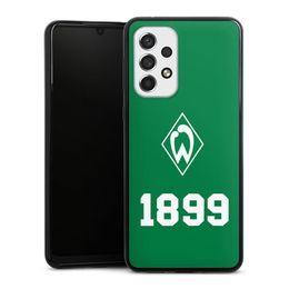DeinDesign Galaxy A33 5G Handy Slim Case extra d&uuml;nn Silikon Handyh&uuml;lle schwarz H&uuml;lle Statement Official Licensed Product Sv Werder Bremen Silikon Slim Case
