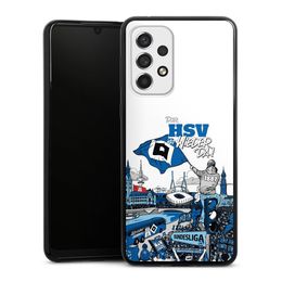 DeinDesign Galaxy A33 5G Handy Slim Case extra d&uuml;nn Silikon Handyh&uuml;lle schwarz H&uuml;lle Hamburger Sv Official Licensed Product Ascent Silikon Slim Case