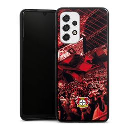 DeinDesign Galaxy A33 5G Handy Slim Case extra d&uuml;nn Silikon Handyh&uuml;lle schwarz H&uuml;lle Merchandise Bayer 04 Leverkusen Official Licensed Product Silikon Slim Case
