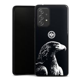 DeinDesign Galaxy A52s 5G Handy Slim Case extra d&uuml;nn Silikon Handyh&uuml;lle schwarz H&uuml;lle Attila Official Licensed Product Eintracht Frankfurt Silikon Slim Case