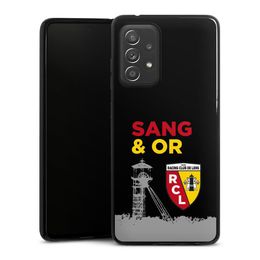 DeinDesign Galaxy A52s 5G Handy Slim Case extra d&uuml;nn Silikon Handyh&uuml;lle schwarz H&uuml;lle Racing Club De Lens Official Licensed Product Rcl Silikon Slim Case