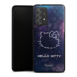 DeinDesign Galaxy A52s 5G Handy Slim Case extra d&uuml;nn Silikon Handyh&uuml;lle schwarz H&uuml;lle Merchandise Hello Kitty Weltall Silikon Slim Case