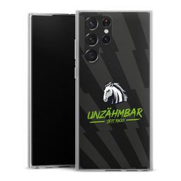 DeinDesign Galaxy S22 Ultra Handy Silikon H&uuml;lle Case transparent Handyh&uuml;lle Horse Borussia M&ouml;nchengladbach Official Licensed Product Silikon Case