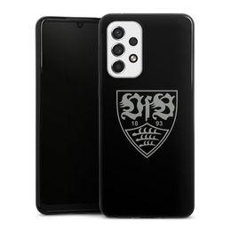 DeinDesign Galaxy A33 5G Handy Slim Case extra d&uuml;nn Silikon Handyh&uuml;lle schwarz H&uuml;lle Official Licensed Product Logo Vfb Stuttgart Silikon Slim Case