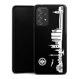 DeinDesign Galaxy A52s 5G Handy Slim Case extra d&uuml;nn Silikon Handyh&uuml;lle schwarz H&uuml;lle Eintracht Frankfurt Sge Skyline Silikon Slim Case