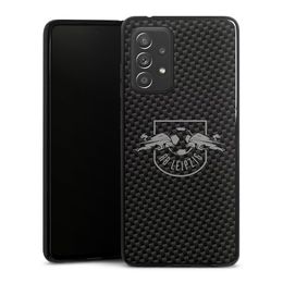DeinDesign Galaxy A52s 5G Handy Slim Case extra d&uuml;nn Silikon Handyh&uuml;lle schwarz H&uuml;lle Rb Leipzig Carbon Metallic Look Silikon Slim Case