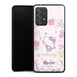 DeinDesign Galaxy A52s 5G Handy Slim Case extra d&uuml;nn Silikon Handyh&uuml;lle schwarz H&uuml;lle Water Colour Hello Kitty Merchandise Silikon Slim Case