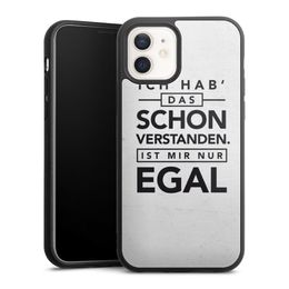 DeinDesign iPhone 12 Handy Gallery Case Handyh&uuml;lle 9H Geh&auml;rtetes Glas R&uuml;ckseite H&uuml;lle Spruch Sayings Statement Gallery Case