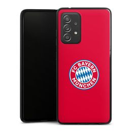 DeinDesign Galaxy A52s 5G Handy Slim Case extra d&uuml;nn Silikon Handyh&uuml;lle schwarz H&uuml;lle Fc Bayern M&uuml;nchen Fcb Logo Silikon Slim Case