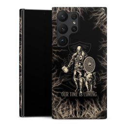 DeinDesign Galaxy S23 Ultra Handy Premium Case Smartphone Handyh&uuml;lle Schutzh&uuml;lle gl&auml;nzend Tv Show Designs Wikinger Vikings Premium Case