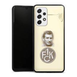 DeinDesign Galaxy A33 5G Handy Slim Case extra d&uuml;nn Silikon Handyh&uuml;lle schwarz H&uuml;lle Fritz Walter 1. Fc Kaiserslautern Logo Silikon Slim Case