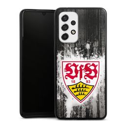 DeinDesign Galaxy A33 5G Handy Slim Case extra d&uuml;nn Silikon Handyh&uuml;lle schwarz H&uuml;lle Official Licensed Product Bundesliga Vfb Stuttgart Silikon Slim Case