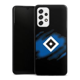 DeinDesign Galaxy A33 5G Handy Slim Case extra d&uuml;nn Silikon Handyh&uuml;lle schwarz H&uuml;lle Official Licensed Product Hsv Hamburger Sv Silikon Slim Case