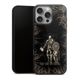 DeinDesign iPhone 16 Pro Max Handy Gallery Case Handyh&uuml;lle 9H Geh&auml;rtetes Glas R&uuml;ckseite H&uuml;lle Wikinger Vikings Tv Show Designs Gallery Case