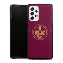 DeinDesign Galaxy A33 5G Handy Slim Case extra d&uuml;nn Silikon Handyh&uuml;lle schwarz H&uuml;lle 125 Jahre Official Licensed Product 1. Fc Kaiserslautern Silikon Slim Case