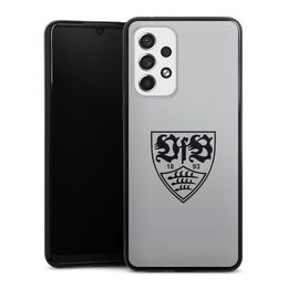 DeinDesign Galaxy A33 5G Handy Slim Case extra d&uuml;nn Silikon Handyh&uuml;lle schwarz H&uuml;lle Vfb Stuttgart Official Licensed Product Logo Silikon Slim Case