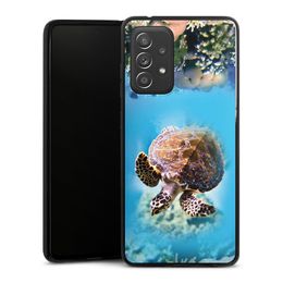 DeinDesign Galaxy A52s 5G Handy Slim Case extra d&uuml;nn Silikon Handyh&uuml;lle schwarz H&uuml;lle Ocean Turtle Animals Silikon Slim Case