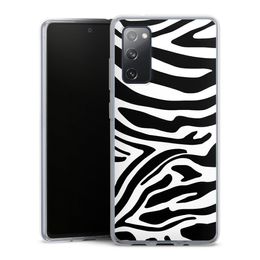 DeinDesign Galaxy S20 FE Handy Silikon H&uuml;lle Case transparent Handyh&uuml;lle Animal Look Zebra Animal Print Silikon Case