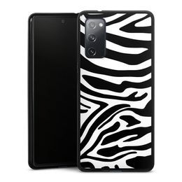 DeinDesign Galaxy S20 FE 5G Handy Silikon H&uuml;lle Case schwarz Handyh&uuml;lle Animal Look Zebra Animal Print