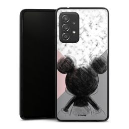 DeinDesign Galaxy A52s 5G Handy Slim Case extra d&uuml;nn Silikon Handyh&uuml;lle schwarz H&uuml;lle Marble Disney Mickey Mouse Silikon Slim Case