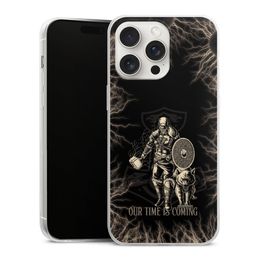 DeinDesign iPhone 15 Pro Max Handy Slim Case Silikon Handyh&uuml;lle transparent H&uuml;lle extra d&uuml;nn Wikinger Vikings Tv Show Designs Silikon Slim Case