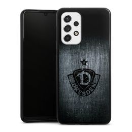DeinDesign Galaxy A33 5G Handy Slim Case extra d&uuml;nn Silikon Handyh&uuml;lle schwarz H&uuml;lle Vintage Sg Dynamo Dresden Official Licensed Product Silikon Slim Case