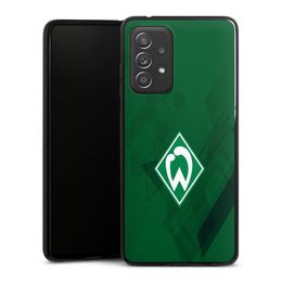 DeinDesign Galaxy A52s 5G Handy Slim Case extra d&uuml;nn Silikon Handyh&uuml;lle schwarz H&uuml;lle Sv Werder Bremen Official Licensed Product Coat Of Arms Silikon Slim Case