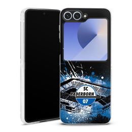 DeinDesign Galaxy Z Flip 6 Handy Hard Case Schutzh&uuml;lle transparent Smartphone Handy H&uuml;lle Sc Paderborn 07 Stadium Official Licensed Product Hard Case