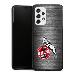 DeinDesign Galaxy A33 5G Handy Slim Case extra d&uuml;nn Silikon Handyh&uuml;lle schwarz H&uuml;lle Official Licensed Product 1. Fc K&ouml;ln Metallic Look Silikon Slim Case